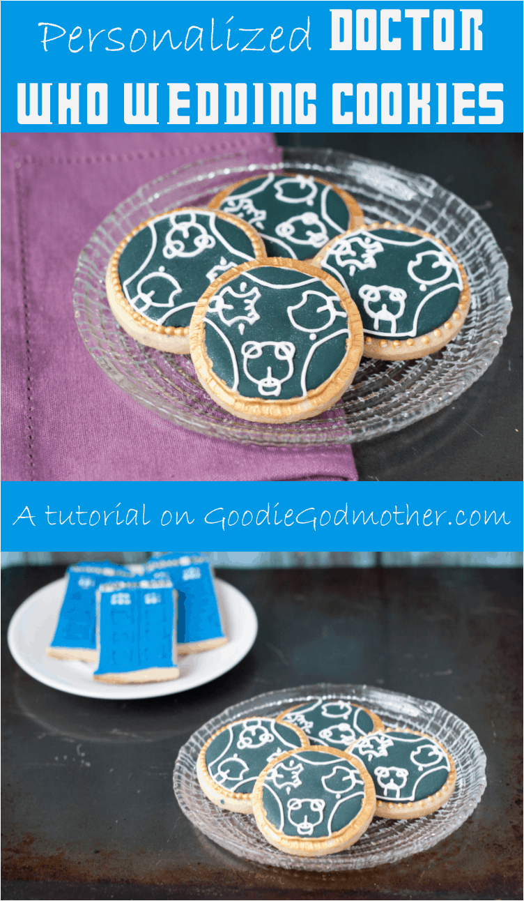 Doctor Who Wedding Cookies Tutorial - Goodie Godmother