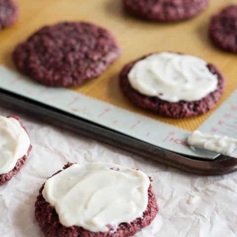 Vegan Red Velvet Cookies - Goodie Godmother