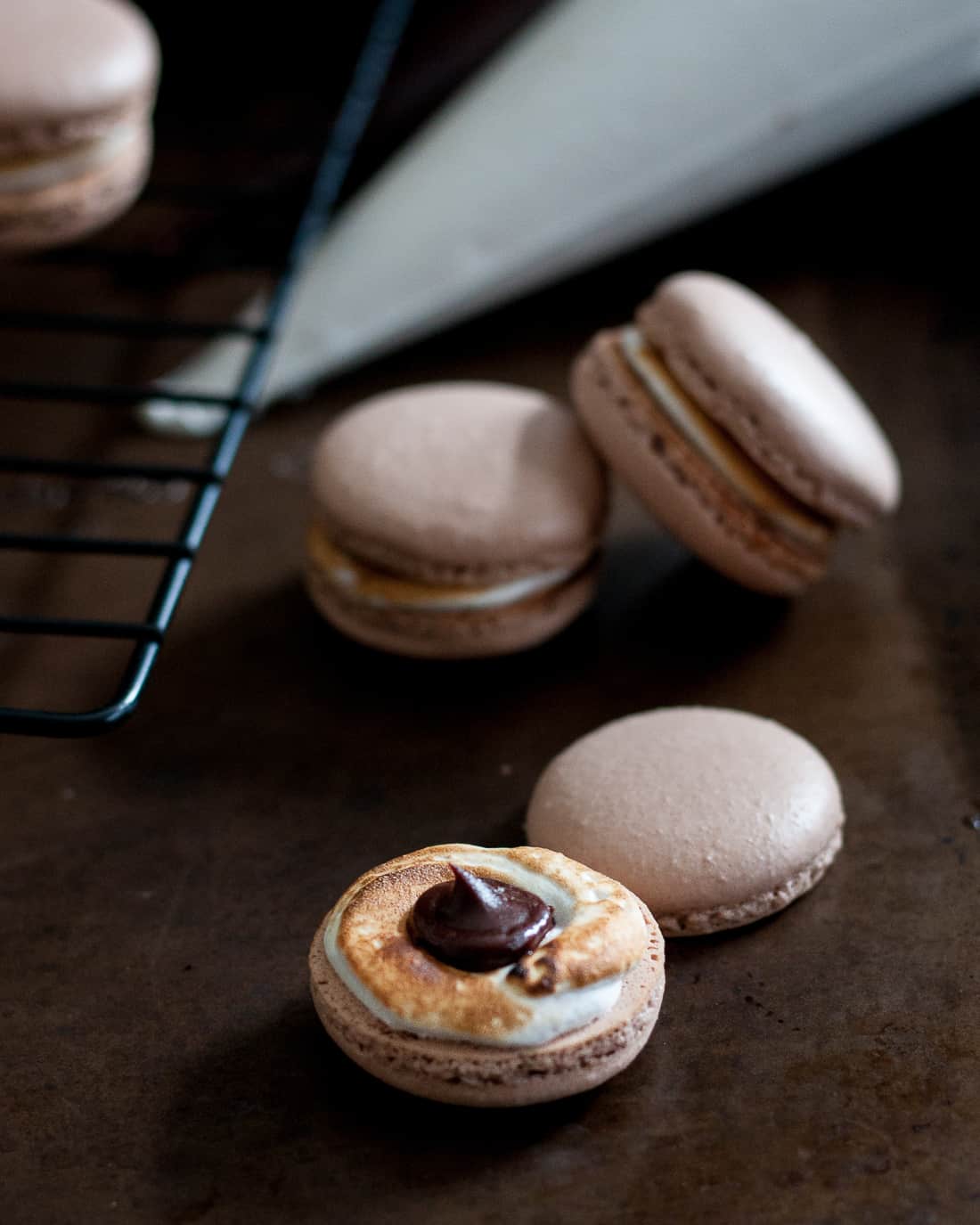 Hot Chocolate Macarons - Goodie Godmother