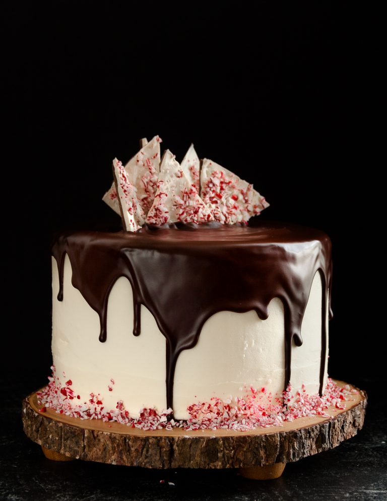 Peppermint Bark Cake - Goodie Godmother