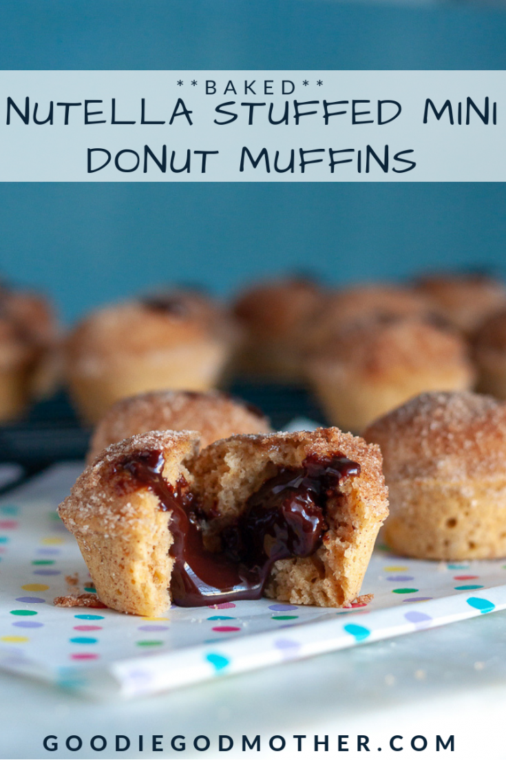 Nutella Stuffed Mini Donut Muffins - Goodie Godmother