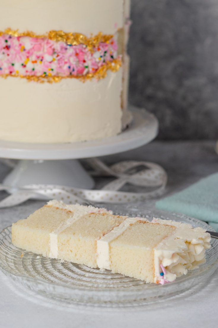Moist Vanilla Cake Recipe From Scratch - Goodie Godmother