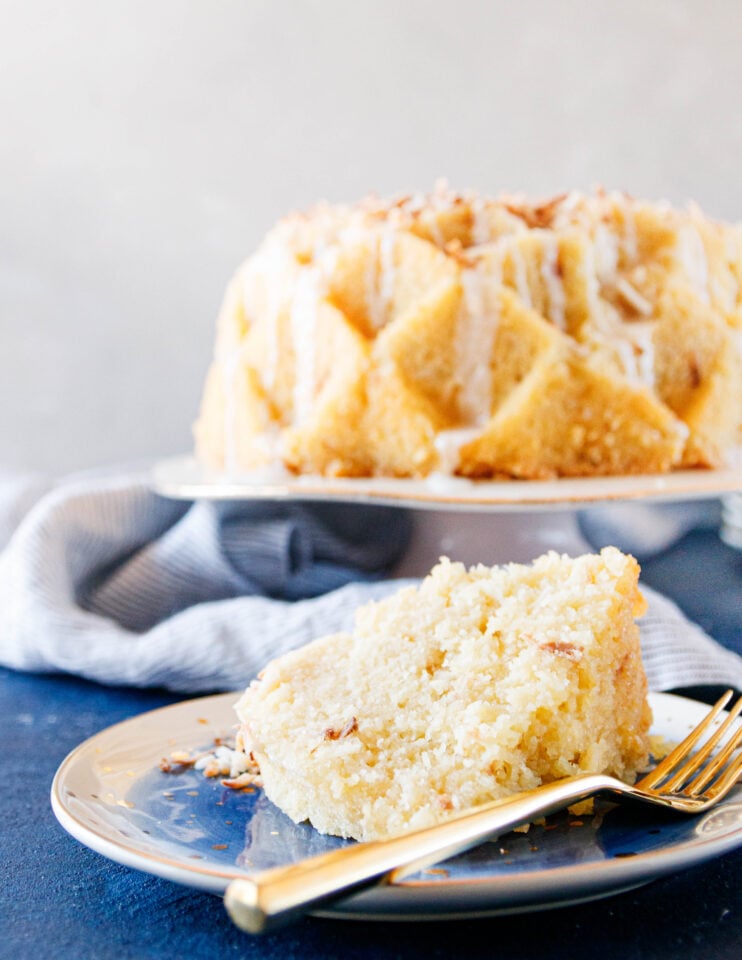 Toasted Coconut Rum Cake - Goodie Godmother