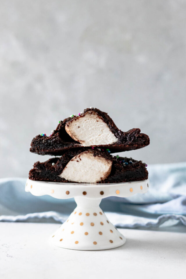 Marshmallow Stuffed Chocolate Cookies - Goodie Godmother