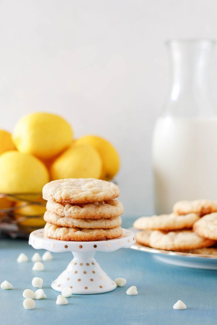 Lemon White Chocolate Chip Cookies - Goodie Godmother